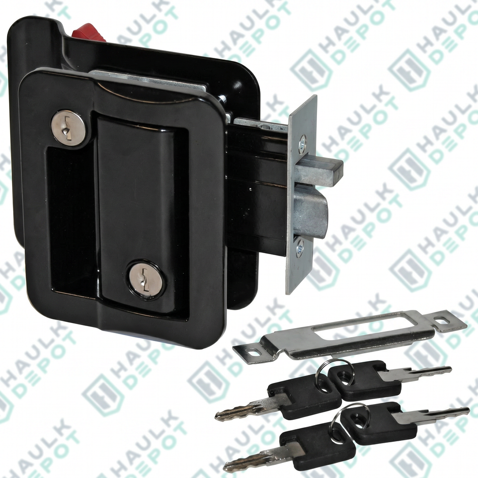TDL01-B - Cargo Trailer Door Lock – Flush Mount – Black – With 4 Match ...